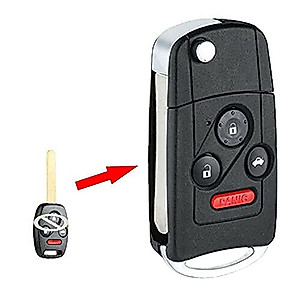 CAUORMOTE Keyless Entry Key Fob Cover for 2005-2013 Honda Accord/2005-2013 CR-V/2005-2013 Pilot/2007-2013 Fit Key Fob Shell Case (KR55WK49308, OUCG8D-380H-A), Set of 2