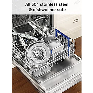 OYES Cat Water Fountain,Stainless Steel 2.0L/67oz Automatic Circulating Pet Water Fountain,Ultra-Quiet Pump with LED Light,Dishwasher Safe,Cat Fountain Suitable for Cat, Dog and Puppy