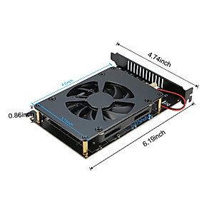 Quad NVMe PCIe Adapter, RIITOP 4 Ports M.2 NVMe SSD to PCI-e 4.0/3.0 x16 Card with Fan Support 2280/2260/2242/2230 NVMe SSD (PCI-e Bifurcation Required)