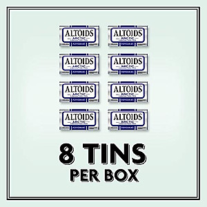 ALTOIDS Arctic Peppermint Breath Mints Hard Candy Bulk, 1.2 oz Tin (Pack of 8)