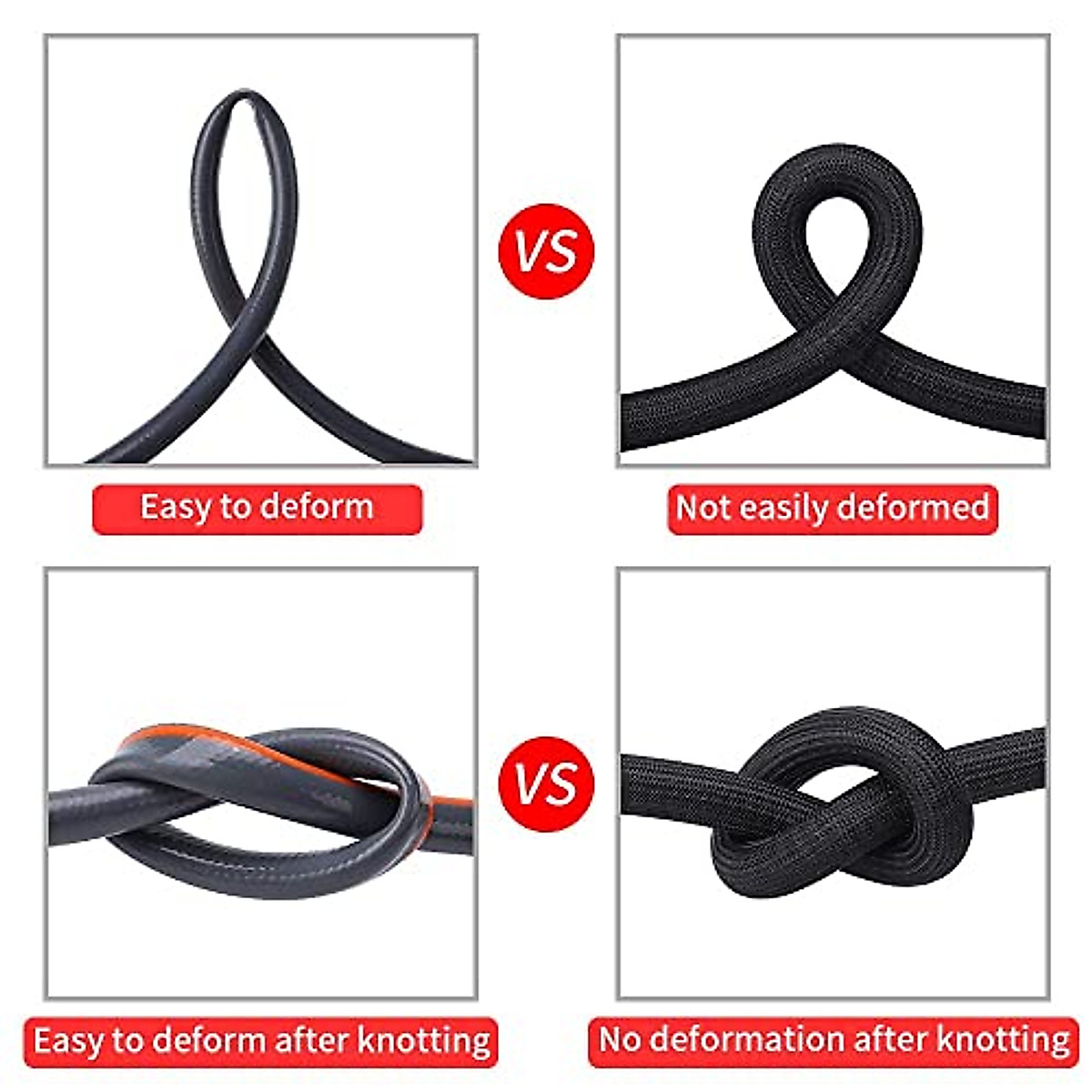 persevere 0.8ft Garden Hose Extension Flexible Water Hose Adapter Short Connector Hose with Integrated Spiral Tube for Hose Reel/RV/Dehumidifier