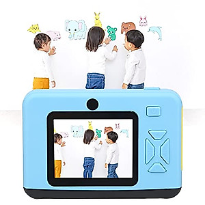 Children Camera, Cute Look Anti‑Drop Anti‑Drop Children Camera with Large Capacity Battery for Gift(Blue)