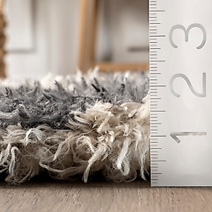 nuLOOM Jolicia Zebra Transitional Shag Area Rug, 8x10, Ivory