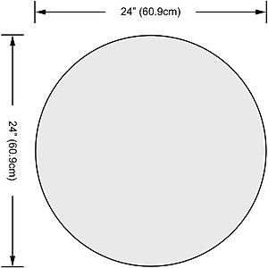 24" Inch Round Glass Table Top - Tempered - 1/2" Inch Thick - Flat Polished