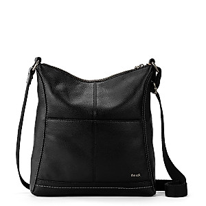 The Sak Lucia Crossbody Bag in Leather, Convertible Purse with Adjustable Strap, Black