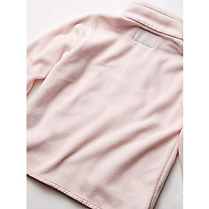 Amazon Essentials Girls' Polar Fleece Full-Zip Mock Jacket, Light Pink, Small