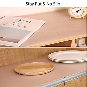 Ehlizpco Refrigerator Mats, No Slip and High Transparency,Food Grade Refrigerator Liners, 14 X 59 Inches X4 Packs, Also Suitable for Drawers, Shelves, Cabinets