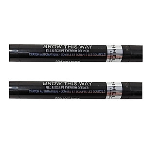 Rimmel Brow This Way Fill & Sculpt Eyebrow Definer, Soft Black