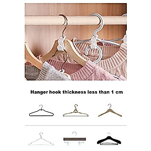 Meiwlong 20 PCS Clothes Closet Hanger Connector Hooks Plastic Organizer Space Saving Extender Cascading Heavy Duty Outfit Non Slip Lightweight Strong Overlay Storage White