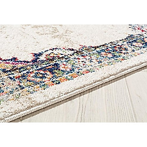 Luxe Weavers Oriental Beige 8x10 Area Rug, Non-Shedding Boho Chic Medallion Carpet