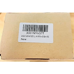 DURPAR Under Cabinet LED Lighting Kit Plug in, 6 pcs 12 Inches Cabinet Light Strips, Super Bright, for Kitchen Cabinets Counter, Closet, Shelf Lights, Warm White (6 Bars Kit)