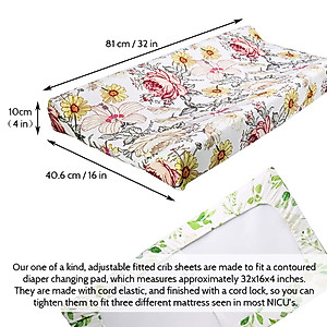 Floral Crib Sheet and Changing Pad Covers