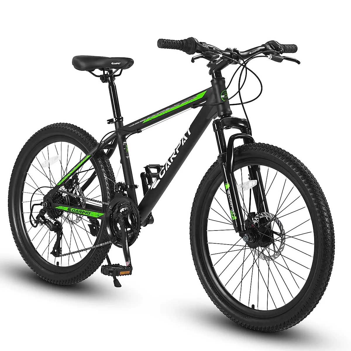 Mountain Bike for Teenagers/Adults with 21 Speed, 26 Inch Road Bikes with Mechanical Disc Brakes and High-Carbon Steel Frame, Men's/Women's Road Bicycle for Mountain Roads Forest Paths and Highways