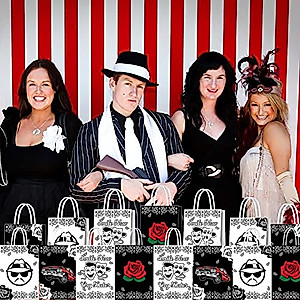 Nuwontun 16pcs Cholo Party Bags with Handles for Early 2000s Old School Themed Teens Lowrider Party Supplies Goody Treat Candy Bags cholo theme party decorations