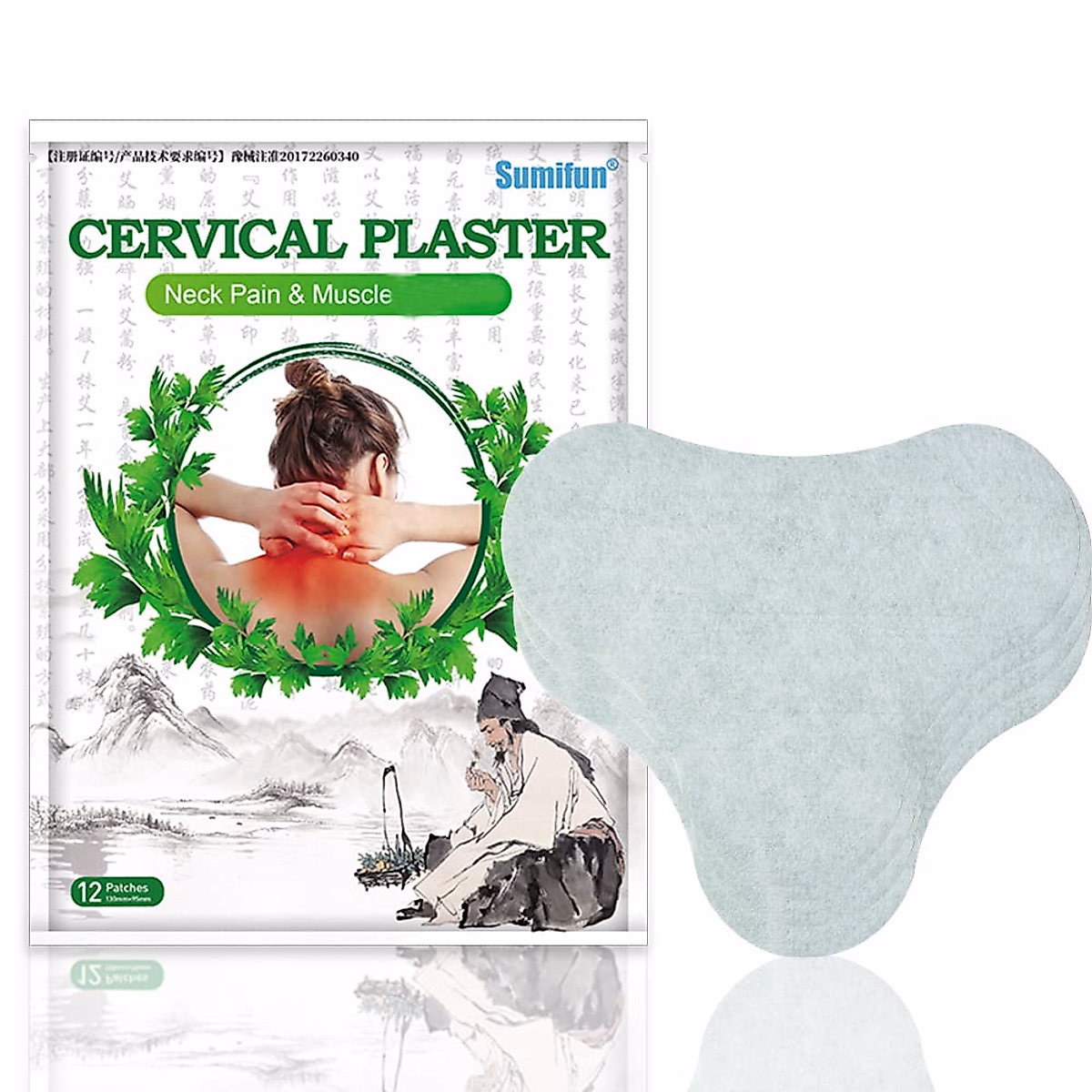 Sumifun 120 Counts Relief Patch for Neck, Shoulder, Knee and Muscle Soreness, Natural Herbal Patch for Neck