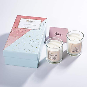 Scented Candles Gift Set-Aromatherapy Candles Set for Women Gifts, Natural Soy Wax 2x3.5Oz Portable Travel Tin Candles for Stress Relief and Home Scented, Gift for Women Birthday Gift