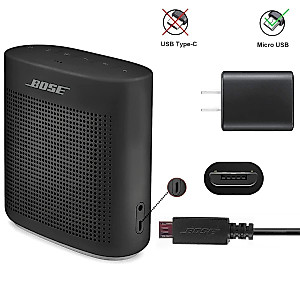 Replacement Charger Cable for Bose SoundLink Color I, II, III, SoundLink Mini 2 II/Revolve Plus, Bose SoundLink Revolve, QuietComfort 35 II Bluetooth Speaker Charging Power Supply Cord (3.3FT), Black