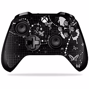 MightySkins Skin Compatible with Microsoft Xbox One X Controller - Black Butterfly | Protective, Durable, and Unique Vinyl wrap Cover | Easy to Apply, Remove, and Change Styles | Made in The USA