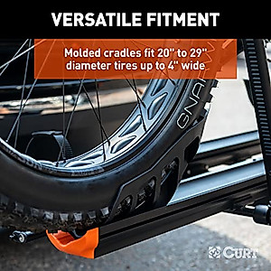 CURT 18088 Aluminum Tray-Style Platform Bike Rack Hitch Mount, Fits 2-Inch Receiver, 2 Bicycles