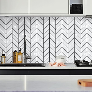 LXCREAT Black and White Peel and Stick Wallpaper for Laundry Forgiving Removable Stripes Contact Paper 17.7" X 393.7" Self Stick Wall Paper Peel and Stick Modern Vinyl for Bedroom