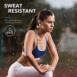 Soundcore Liberty True Wireless Earbuds, 100 Hour Playtime, Graphene Sound, Fast Charging, Secure Fit, Bluetooth 5, Easy Pairing, Sweatproof True Wireless Earbuds with Smart AI, Stereo Handsfree Calls