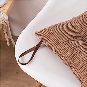 Tophacker Set of 2 Square Chair Pads Indoor Seat Cushions Pillows with Ties Thick Soft Seat Cushion for Kitchen Dining Office Chair (Color : 1, Size : 2PC 40x40x8cm)