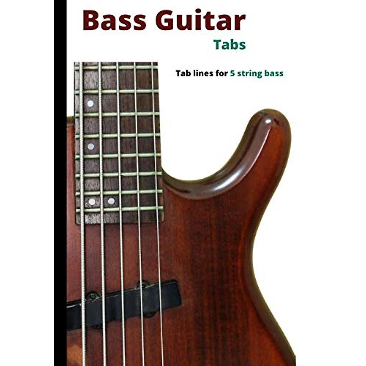 Bass Guitar Tabs: Blank manuscript music pages with Tab lines for 5 string bass