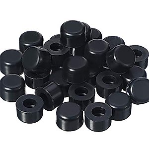 30 Pieces Rubber Door Stop Bumper Tips Black Silicone Replacement Door Stop Caps Door Stopper Bumpers for Wall and Floor Protection, Universal Size