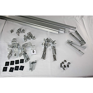Solar Panel Mounting kit to Mount for 12 Solar Panels, with Clamps, L-Brackets & 88 Inch Rails