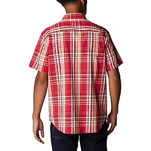 Columbia Men's Rapid Rivers II Short Sleeve Shirt, Mountain Red Multi Madras, Medium