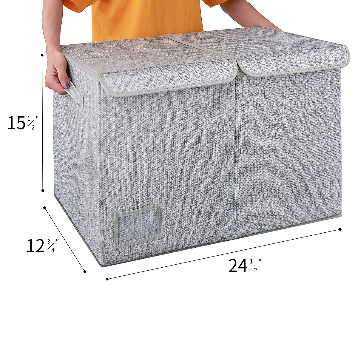 GRANNY SAYS Bundle of 2-Pack Closet Storage Bins Large & 1-Pack Extra Large Toys Storage Bins