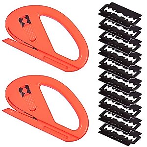 AHCHAY Safety Wallpaper Vinyl Cutter Snitty Zippy Cutting Tool with 10 Replacement Blade for Vinyl, Paper, Carbon Fiber, Craft Making, Film, Sticker, Pack of 2