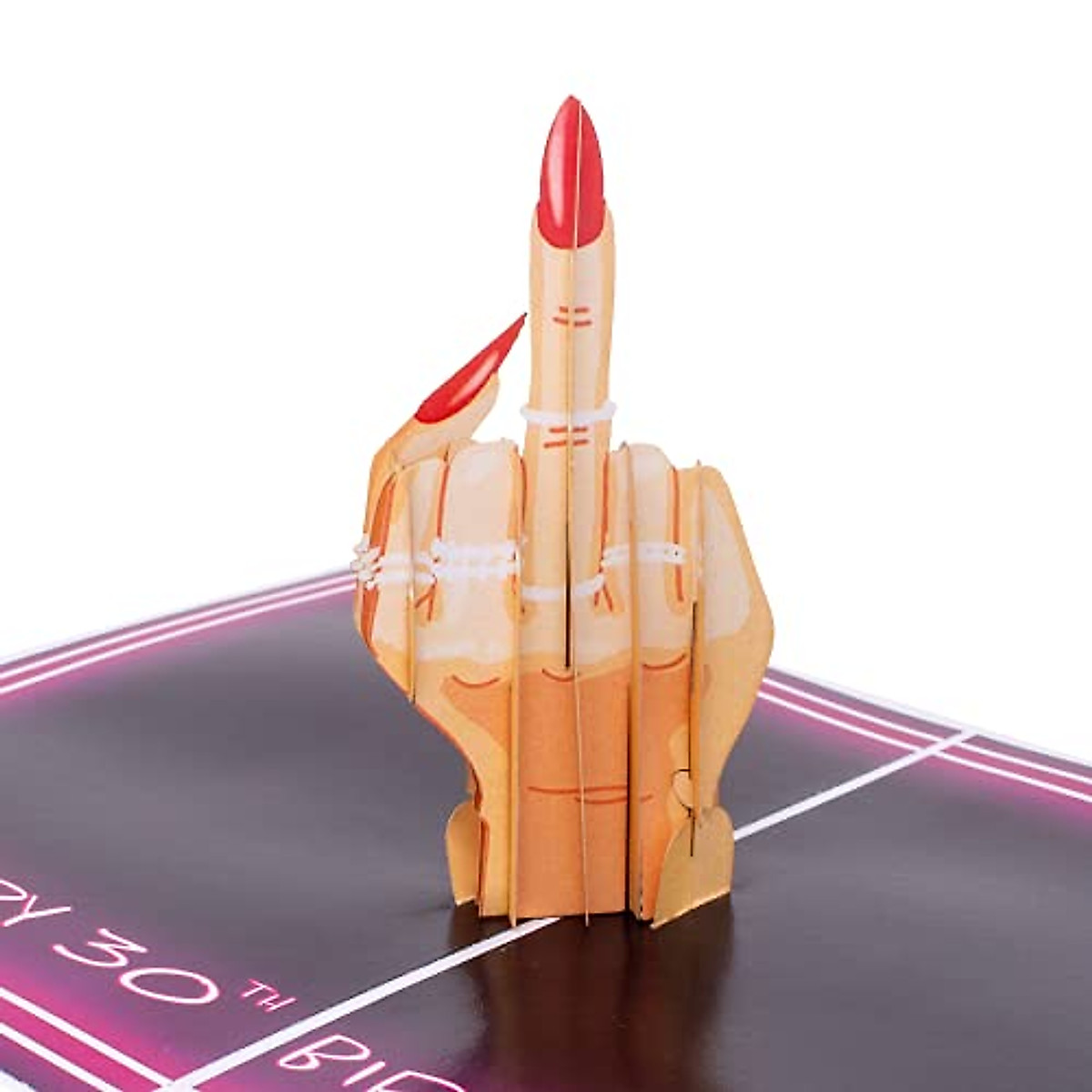 30th Birthday Card For Women | Pop Up Dirty 30 Birthday Cards For Her | Funny 3D Popup Of Girls Middle Finger | Dirty Thirty Birthday Card For Sister | Rude 29 Plus 1 Card For Friend | Size 5" x 7"