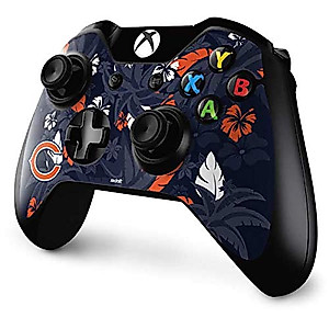 Skinit Decal Gaming Skin Compatible with Xbox One Controller - Officially Licensed NFL Chicago Bears Tropical Print Design