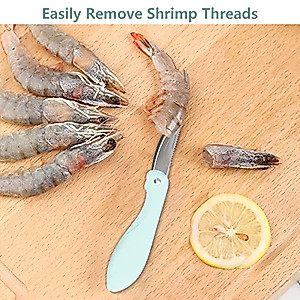 Luvan Shrimp Deveining Tool,Shrimp Deveiner with Sharp Stainless Steel Blade and Non-slip Handle,Shrimp Peeling Tool,Essential Tool for Home Kitchen (1 piece)