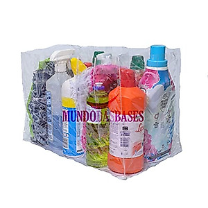 Mundo das Bases Organizer Closet Storage Solution Made of Flexible, Clear Plastic and Five Dividers for Sneakers, Shoes, Boots, Clothes, Toys and Cleaning Products (transparent 5 pairs)