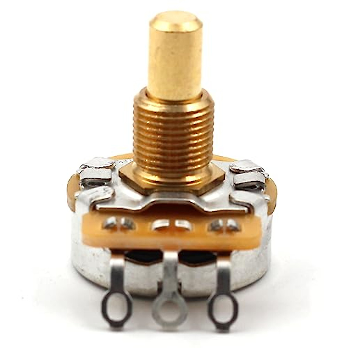 The Art Of Tone CTS 500K Pot Short (3/8 inch) Solid Shaft, 10% Audio Taper, 10% Tolerance, Pair (2X)