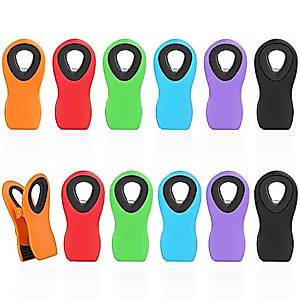 12 Pack Magnetic Chip Clips Bag Clips Food Bag Clips for Food Packages, Kitchen Clips with Magnet for Refrigerator, Plastic Assorted Colors Bag Clips for Food Storage, Chips Bag and Snack Bag