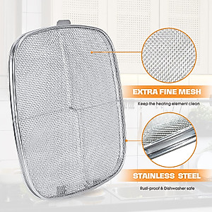 Stainless Steel Splatter Shield 2 Pack Air Fryer Foodi Accessories Replacement Parts for Ninja Foodi AG300, AG300C,AG301C, AG302