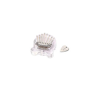 Alnicov Acrylic Transparent Finger Thumb Piano 8 Key Mini Kalimba for Beginners Kids Bear Ears Shape