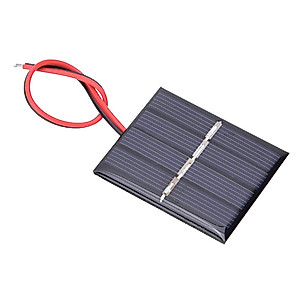 Keenso 4 Pcs Solar Panels, 0.36W 2V Solar Panel Charging Power Board and Electronic Line for Small Power Appliances Solar Panel Kit Other Mountaineering Camping Supplies