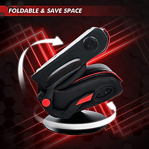 VON RACER Video Game Chair with Speakers, 2.1 Audio Foldable Floor Gaming Chair, Pedestal PC Chair 2 Speakers and 4” Subwoofer