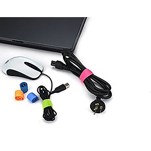 PASOW 50pcs Cable Ties Reusable Fastening Wire Organizer Cord Rope Holder 7 Inch (Black)