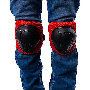 Kids Skateboard Bike Helmet Pads Set Protective Gear from Rude Boyz - Knee Pads Elbow Pads Wrist Pads Set for Youth Boys Girls