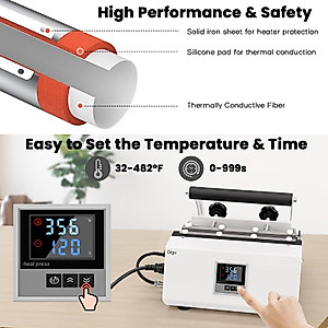 Gigu Tumbler Heat Press Machine for 20oz-30oz Sublimation Blanks Tumblers Press, 11-16oz Mug Press with Sublimation Paper Heat Tape & Gloves, Coffee Mugs Cup Press Glass Water Bottle DIY Heat Transfer