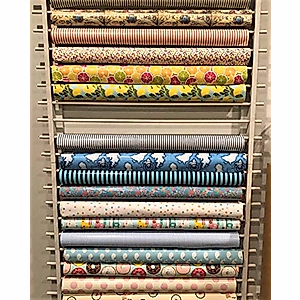 Storage Station, Organizer, Dispensing Rack for Gift Wrapping Paper, Ribbons, Cellophane, Vinyl Rolls, Paper & Other Arts & Crafts Items. Holds 10 Rows. Adjustable Width. Easy Wall Mount. Hardware Included.