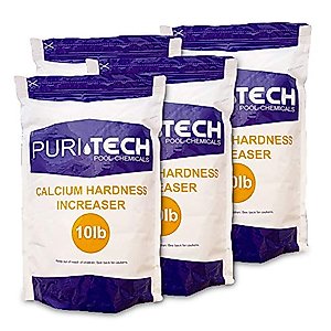 Puri Tech Swimming Pool Granular Calcium Cal Hardness Increaser Plus 40lbs - 4 Bags of 10lb