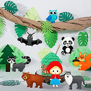 Flying Childhood Woodland Sewing Kit for Kids Felt Crafts Christmas Gift for Girls Boys Ages 6-8 DIY Kits Stuffed Animals Art Supplies 12 Pack