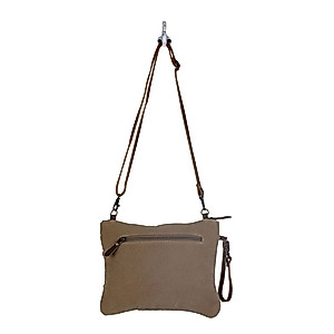 Myra Bag Laced Small & Cross-Body Bag Upcycled Cotton & Hair Leather S-2920