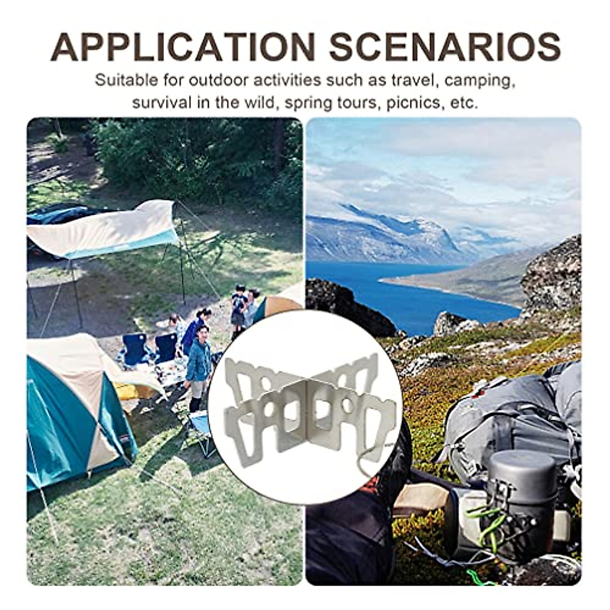 Kichvoe 2Pcs Alcohol stove bracket fixing bracket for stove portable stove stand rack camping outdoor barbecue stand stove stand for camping mini pot Stainless steel liquid